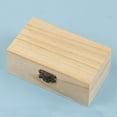 Gerich Plain Wood Wooden Square Hinged Storage Boxes Craft Gift Box,S+M ...