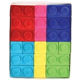 Rubbabu Rubbablox Basix Natural Rubber Foam Blocks for Building Set ...