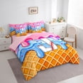 Feelyou Waffle Baseball Letter J King Bedding for Kids, Sprinkle Ice ...