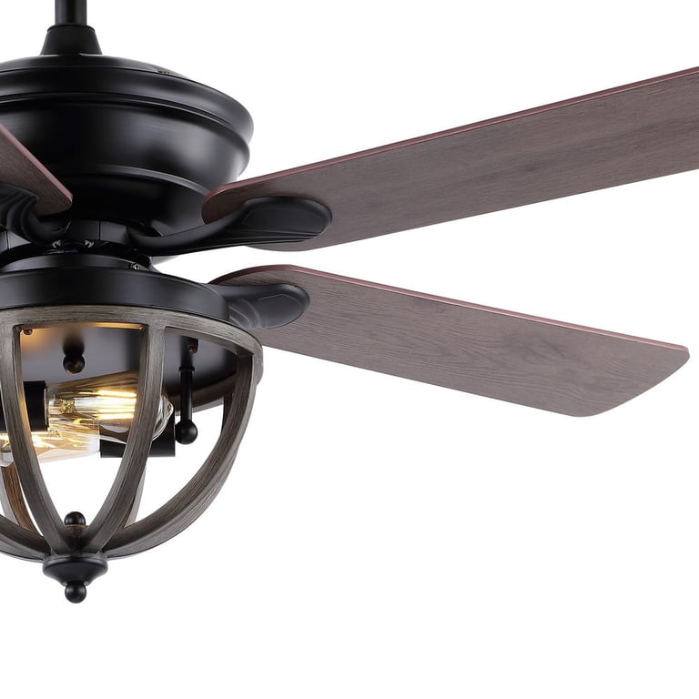Lone Star Ii 52 In Indoor Natural Iron Ceiling Fan With Light Kit ...