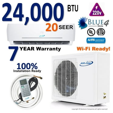 2 Zone Mini Split 12000 12000 Ductless Air Conditioner 21 Seer Pre ...