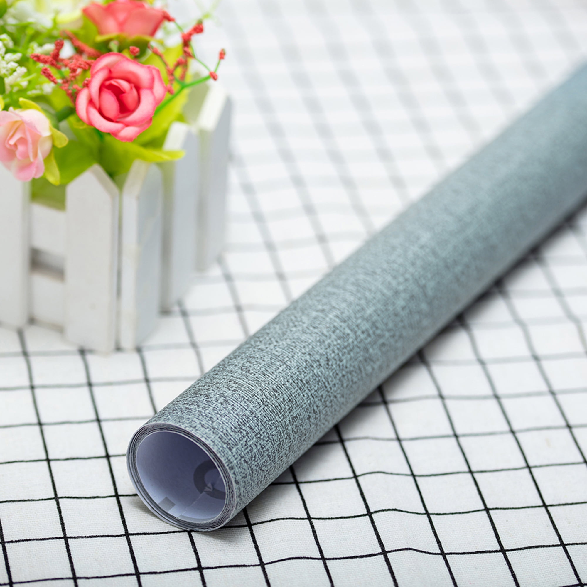 23.6'' x 40''/23.6'' x 197'' Solid Color Wall Paper,Linen Peel and ...