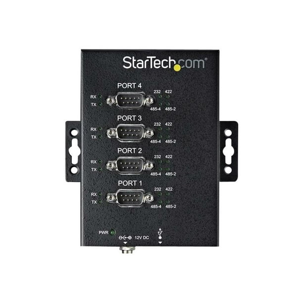 StarTech.com 4 Port Serial Hub USB to RS232/RS485/RS422 Adapter, Industrial USB 2.0 to DB9 ...