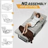 OMOCCUIT 4-in-1 Multi-Functional Convertible Sofa Bed, Foldable Ottoman ...