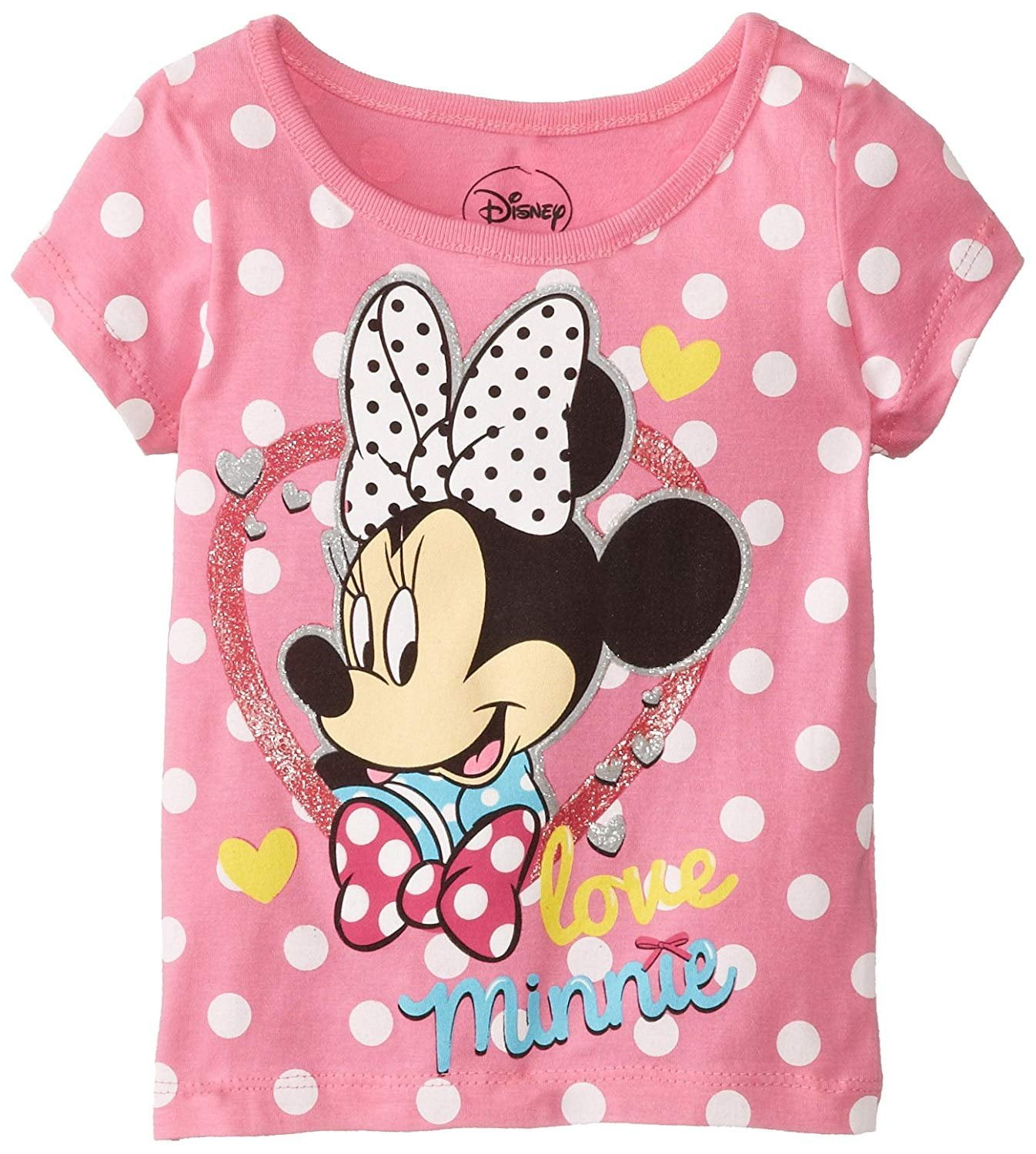 Disney Little Girls' Minnie Mouse Love Minnie Short Sleeve T-Shirt ...