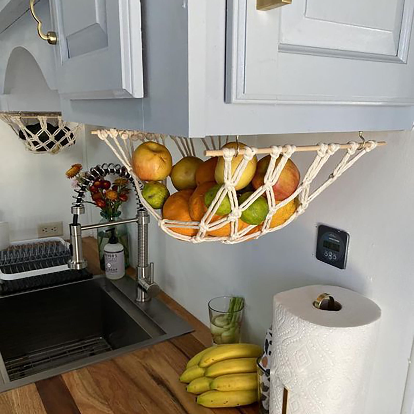 Click here for Pompotops Home Kitchen Fruit Hanging Basket Wind C... prices