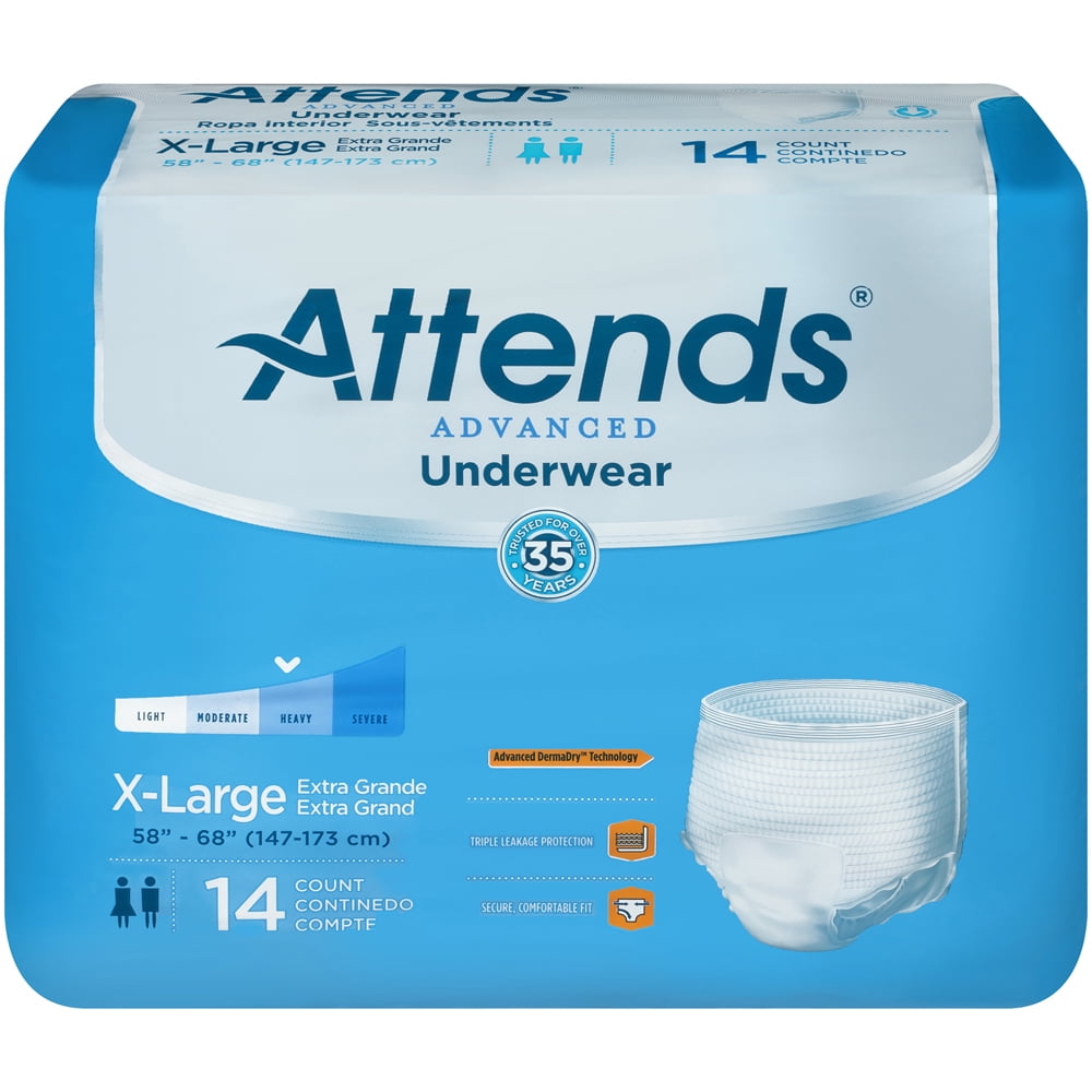 Attends APP0740 Super Plus Underwear-XL-56/Case - Walmart.com