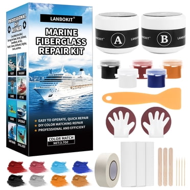 Marine Coat One, Professional Gelcoat Boat Repair Kit, Fiberglass ...