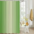 Fabric Shower Curtain Grass Green Ombre Solid Color Gradient Modern Art ...