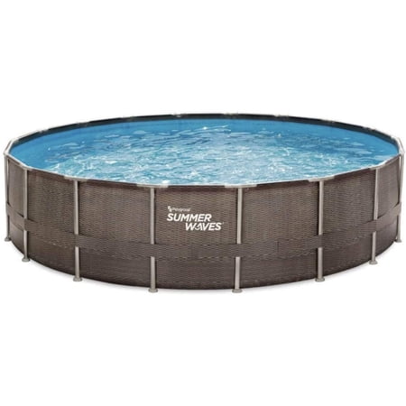 Summer Waves 18ft x 48in Above Ground Frame Pool Set with Filter Pump ...