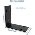 Black Stainless Steel Shelf Bracket,Joint Right Angle Bracket,L Shape ...