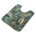 BZSMCE Green Palm Leaves Pattern 2-Piece Non-Slip Absorbent Bathroom ...