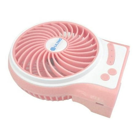 Mini Portable Wireless Rechargeable Super Strong Wind Desk Fan, Pink ...