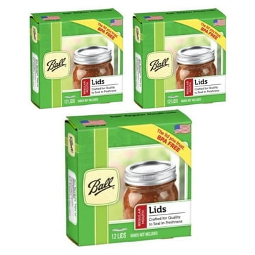 Ball Regular Mouth Mason Jar Lids, 4-Packs 12-Lids Each (48 Total ...
