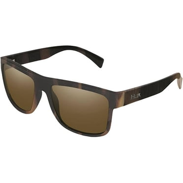 Huk Men's Swivel Polarized Sunglasses Tort Frame Brown Lens - Walmart ...