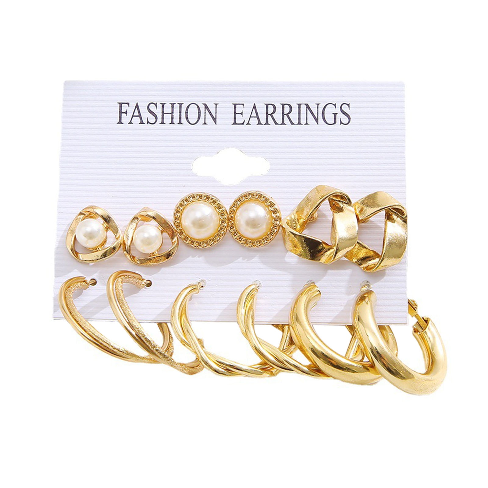 Click here for Visland 6 Pairs/Set Alloy Hoop Earrings Set Minima... prices