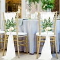 12 Sets Wedding Aisle Chair Decorations White Chair Sashes Aisle Pew ...