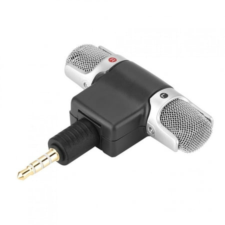 3.5mm Mini Mic Digital Stereo Microphone Professional Handheld External ...