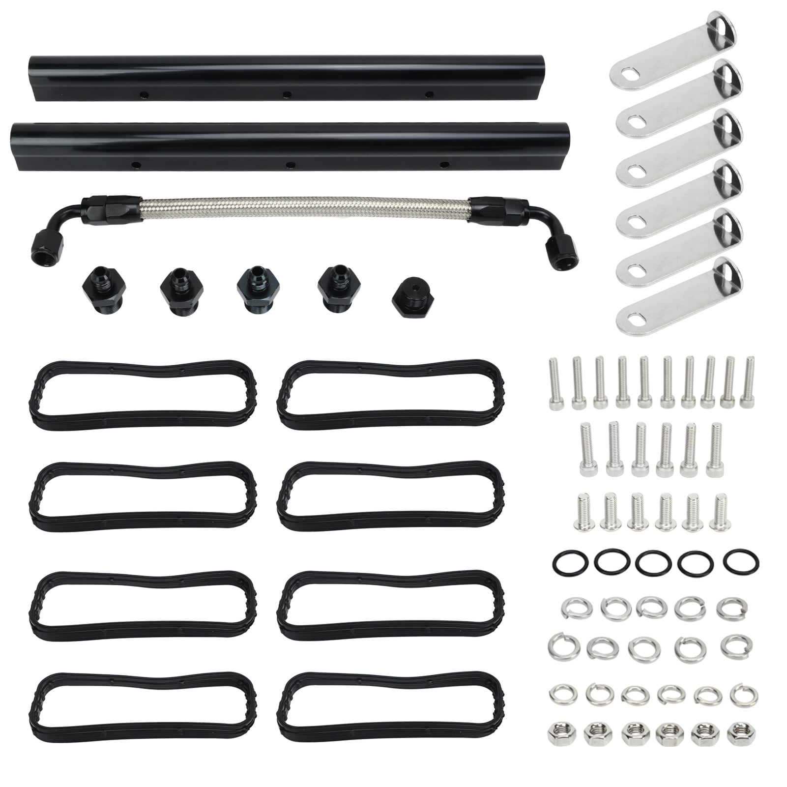 EFI Fuel Rails Steel Intake Manifolds Fuel Rails Steel Rails Set for LS ...