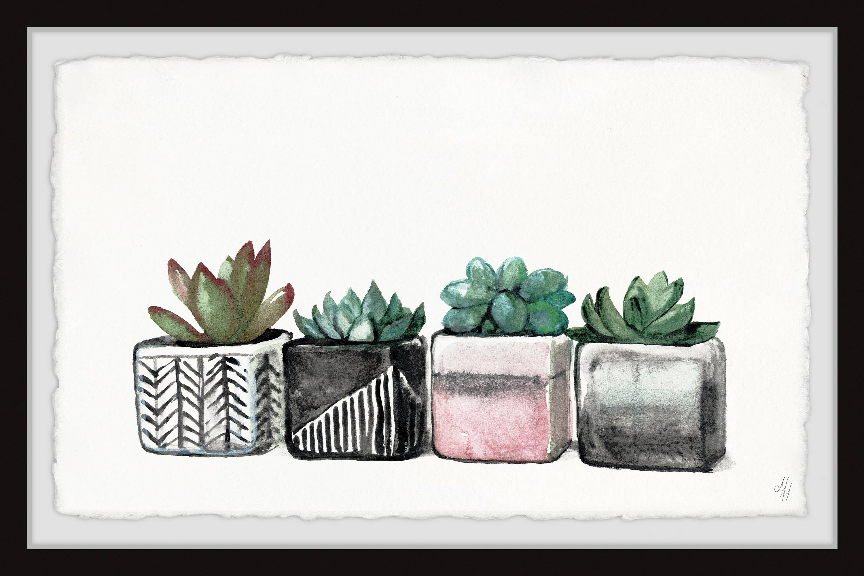 Prints succulent art print succulent art plant art print plant lover ...