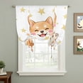 Cartoon Dog Tie Up Curtains for Window, Thermal Insulated Balloon Shade ...