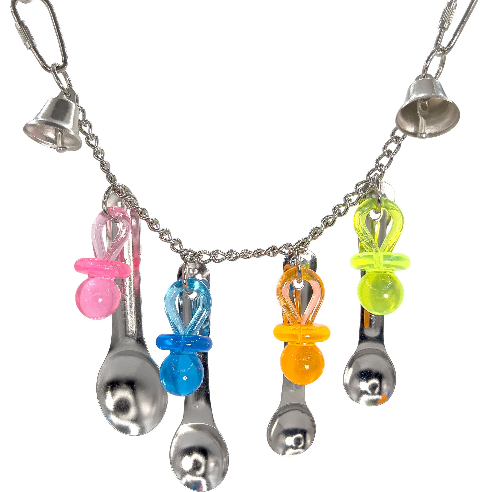 1083 Small Rattle Paci Ringer Mandarin Bird Toys by M&M - Stainless ...