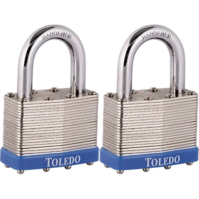 Toledo 50mm Laminated Keyed Padlock Alike (2-Pack) - Walmart.com