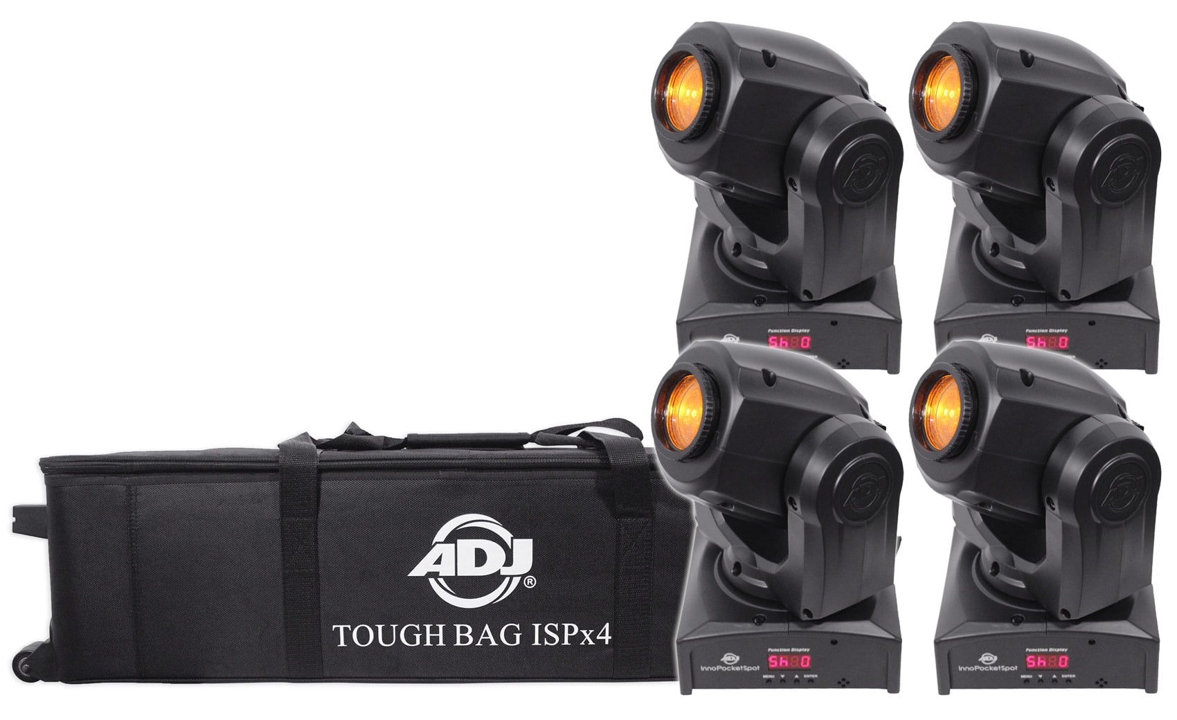 (4) American DJ ADJ Inno Pocket Spot LED Lights DMX, Sound Activated ...