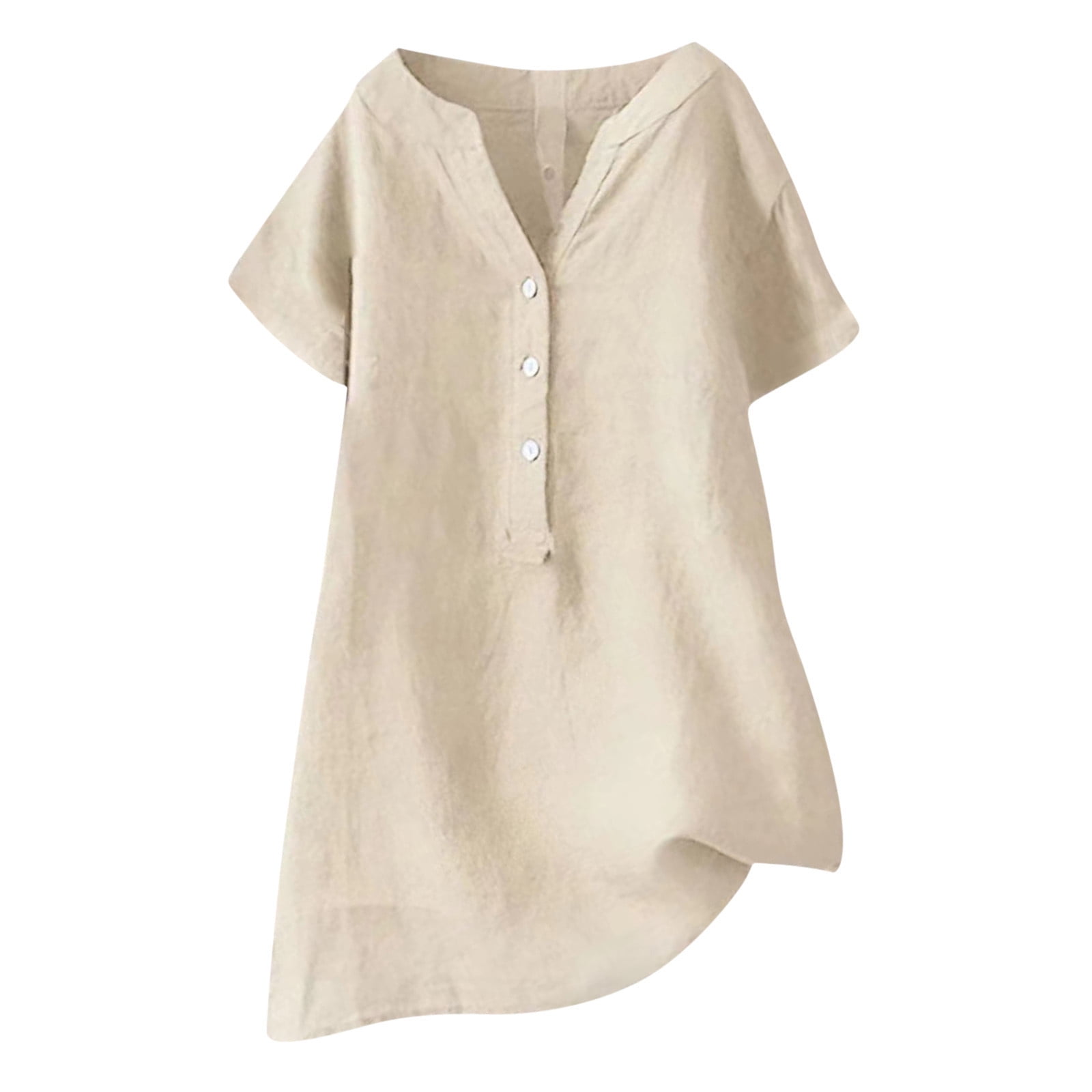 Click here for Unbranded Linen Shirts For Women Summer Womens V-N... prices
