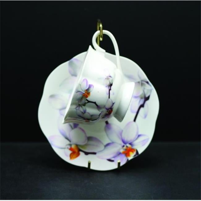 ACE AC-YT1422 Tea Cup & Saucer 220cc (Orchid) New Bone China, with a ...