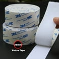 Rouleau de Velcro Adhésif Amovible Blanc 3 m - 3,8 cm de Large, Robuste ...