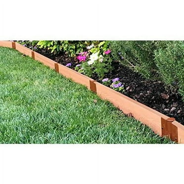 Frame It All Weathered Wood Straight Landscape Edging Kit 32' - 1 ...
