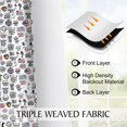 Baseballs and Quotes White Blackout Curtains,Triple Weaved Fabric ...