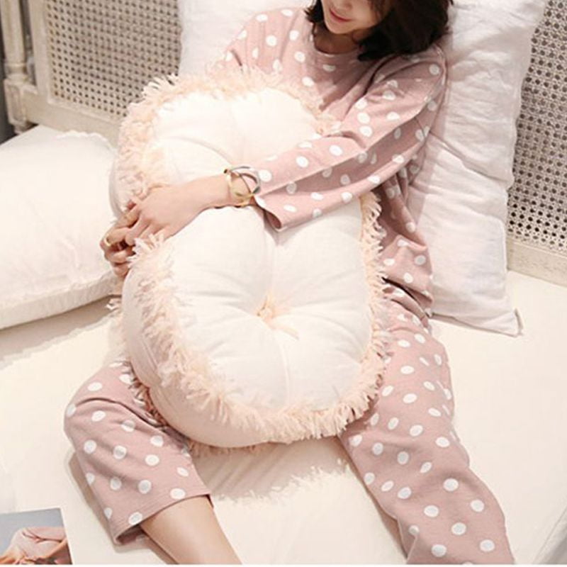 2PC Set Women Pajamas Set Cute Polka Dot Sleepwear Casual Tops Pants ...
