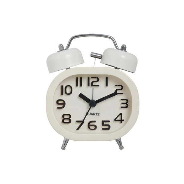 wolftale Alarm Clock Non-Tick Sweeper Bedroom Glass Mirror Timepiece ...