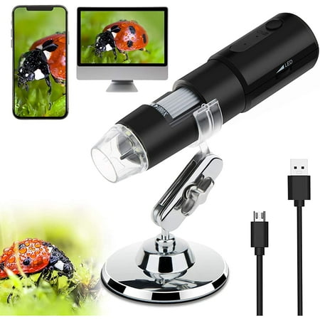 Wireless Digital Microscope,WiFi Handheld USB Microscope 50X to 1000X ...