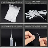 350pcs Plastic Glue Micro-Tips Glue Extender Precision CA Glue ...