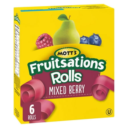 Mott's Fruitsations Rolls Gluten Free Mixed Berry Fruit Flavoured ...