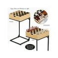 Etna Chess & Checkers Table Set- Wooden Board Game Platform with ...