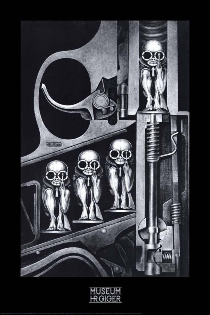 Birth Machine Poster by H. R. Giger 24x36 Sold by Art.Com - Walmart.com