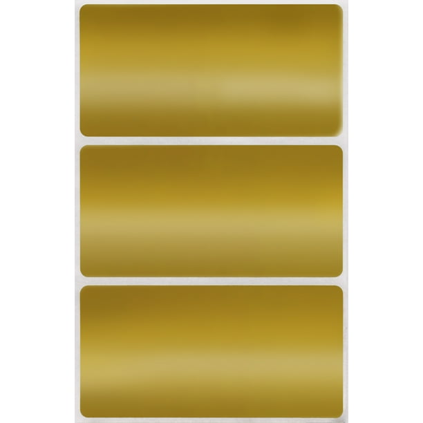 Royal Green Rectangular Metallic Color Coding Stickers Name Tag Labels ...