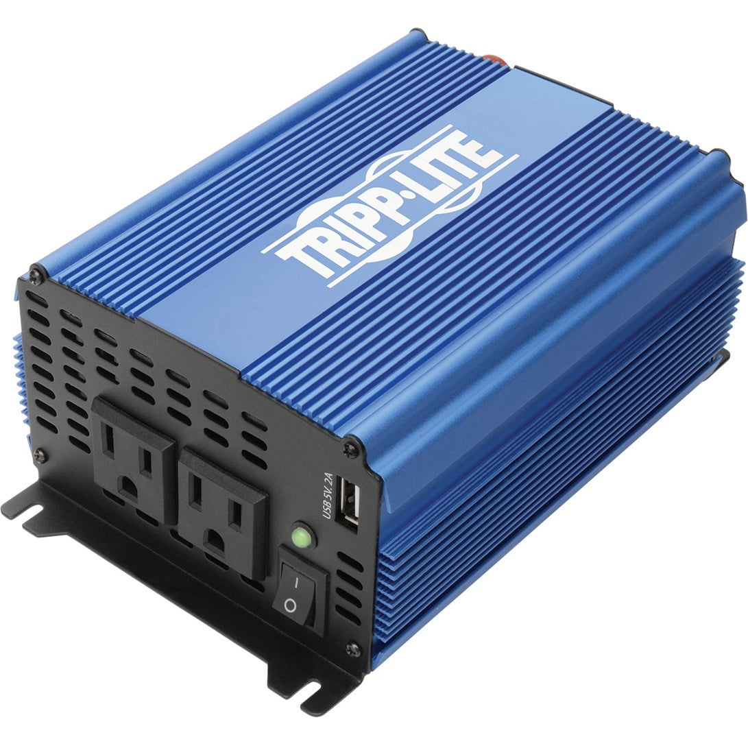 Tripp Lite 1000W Compact Power Inverter Mobile Portable 2 Outlet 1 USB ...