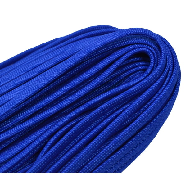 Royal Blue Coreless / Flat 550 Paracord - 100 Foot Bundle - Walmart.com
