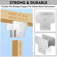FUGee-4 Set T Shaped Post Caps 4x4 4x6 Beam Brackets T Post to Beam ...