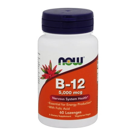 NOW Foods - Vitamin B12 5000 mcg. - 60 Lozenges - Walmart.ca