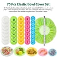 ACDANC 70 Pcs Bowl Covers,5 Size Plastic Food Covers with Elastic ...