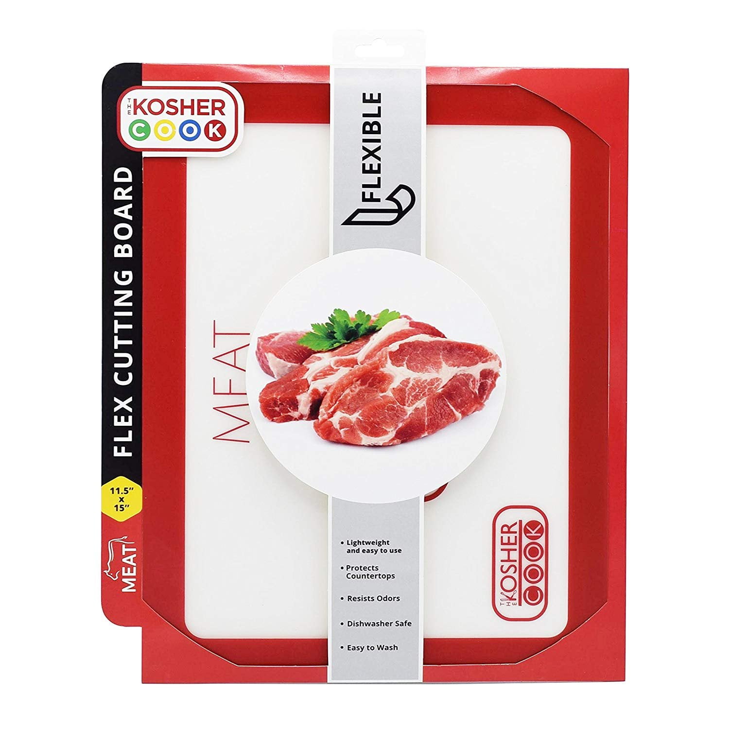 Meat Red Flexible Cutting Board and Counter Protector - Lightweight ...
