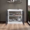 Napoles Utility Sink with Faucet Inclued and Integrated Steel Counter ...