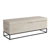 46 Inch Long Bedroom Wooden Storage Chest | 17 Inch Tall Solid Wood ...