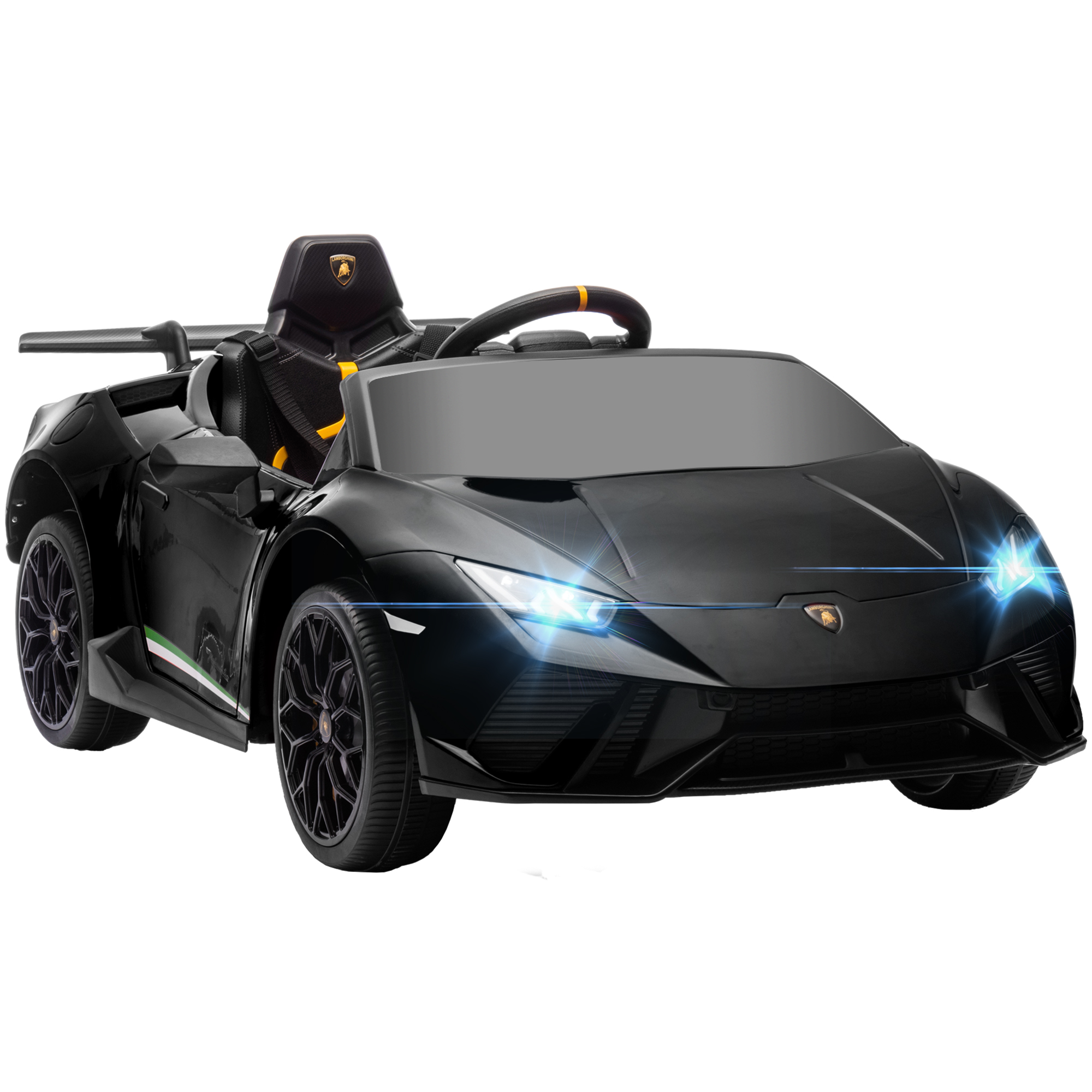 Qaba 12V Electric Car for Kids, Licensed Lamborghini Kids Electric RC Car, Toddler Ride on Toys ...
